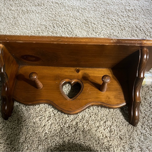 Accents | Wooden Wall Shelf With Heart Cutout | Poshmark